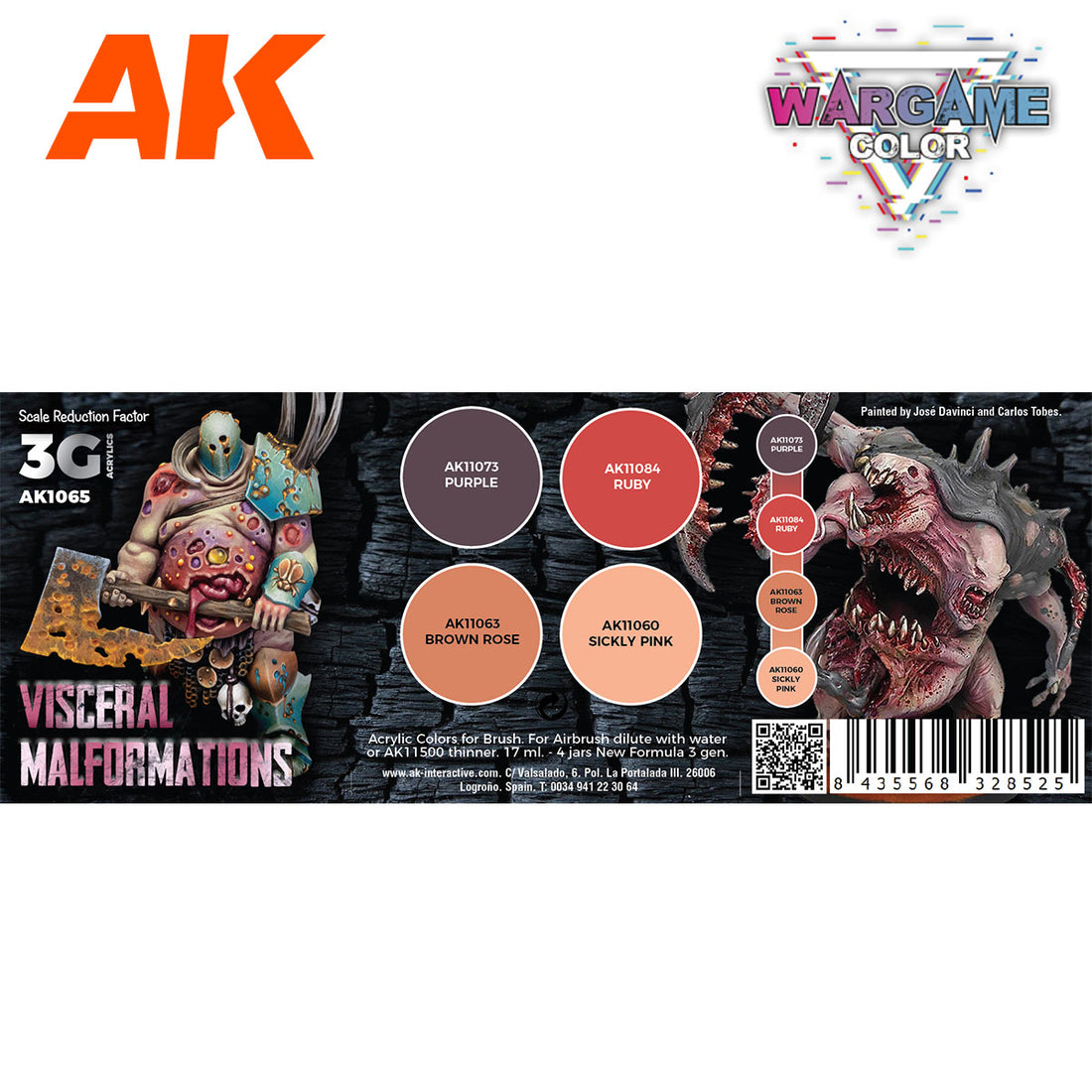 Dragoon Gaming - 3Gen - AK Interactive Wargame Color Set: Visceral Malformations - Paint ...