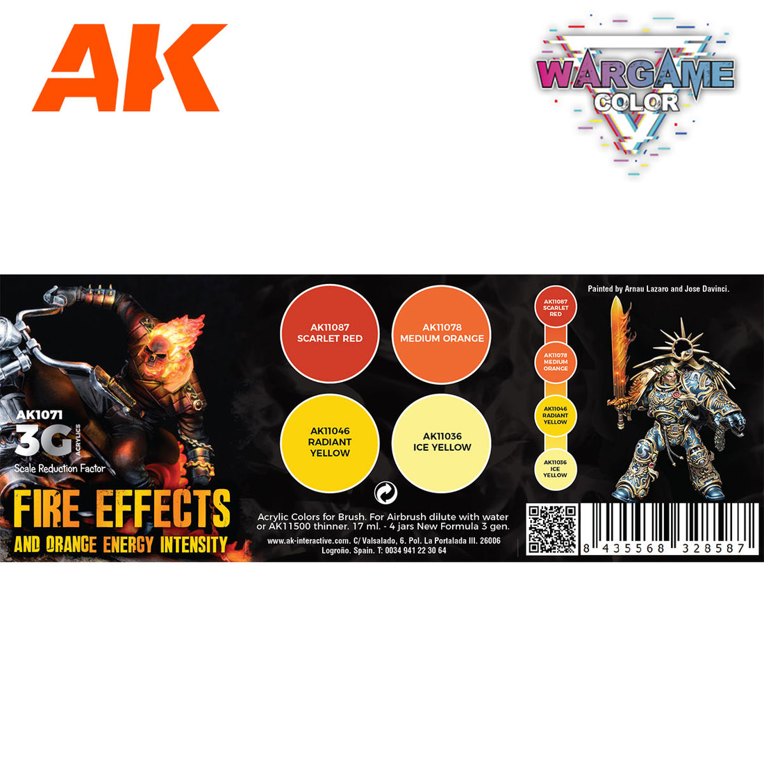 Dragoon Gaming - AK Interactive Wargame Color Set: Fire Effects - Paint ...