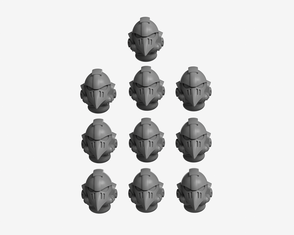 Crow Guard Beaky Helmets for 28mm Wargaming (Raven Guard Style)