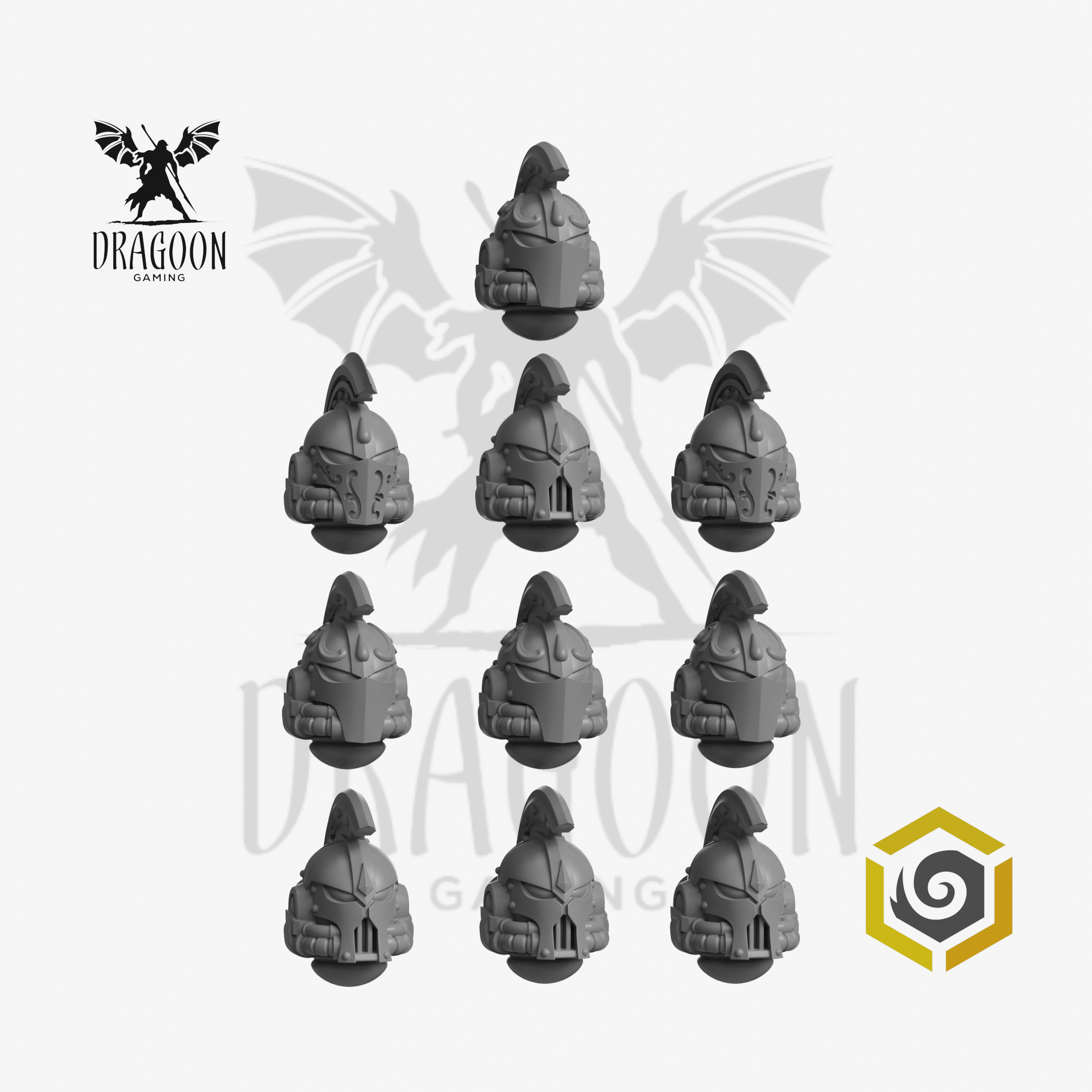 Buy Crimson Lords Crested Helmets – Set of 10 | Dragoon Gaming