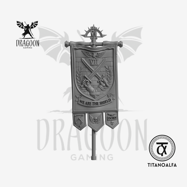 Dragoon Gaming 7th Legion Fists Banner - 28mm Warhammer 40k Imperial ...