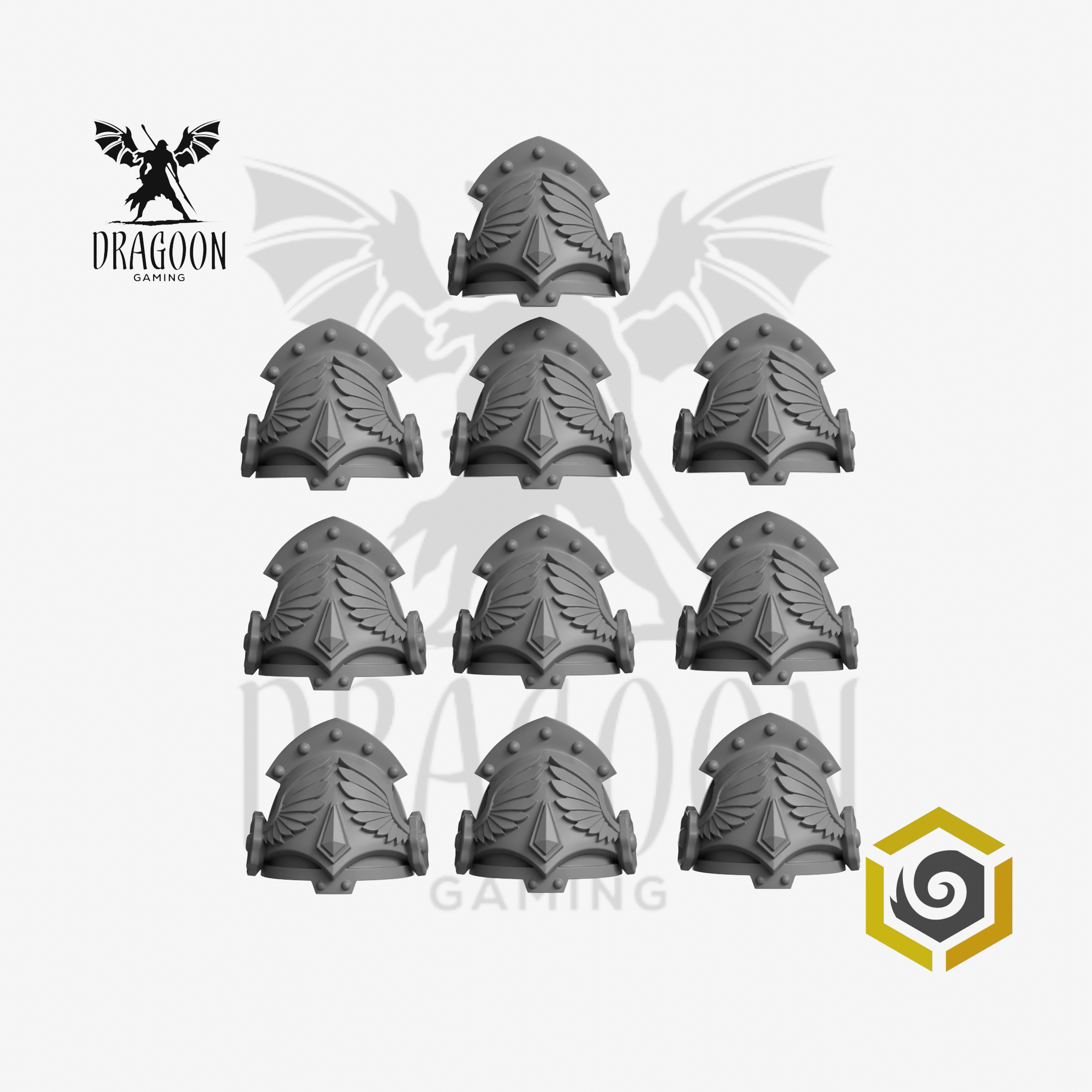 Dragoon Gaming Crimson Lords Pauldrons - 28mm Warhammer 40k Blood ...