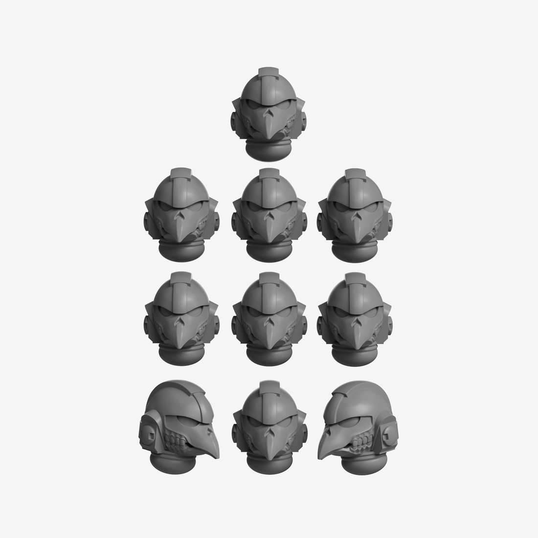 Dragoon Gaming Crow Guard Beaky Helmets (Bone Teeth) - 28mm Warhammer ...