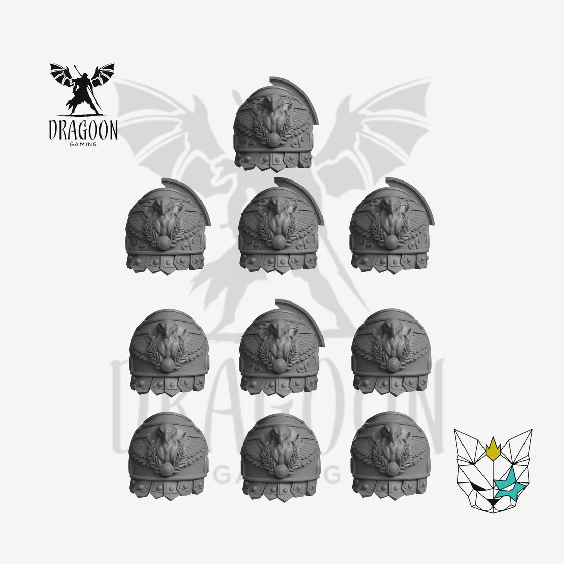 Dragoon Gaming Eagle Custodians Pauldrons - 28mm Warhammer 40k Adeptus ...