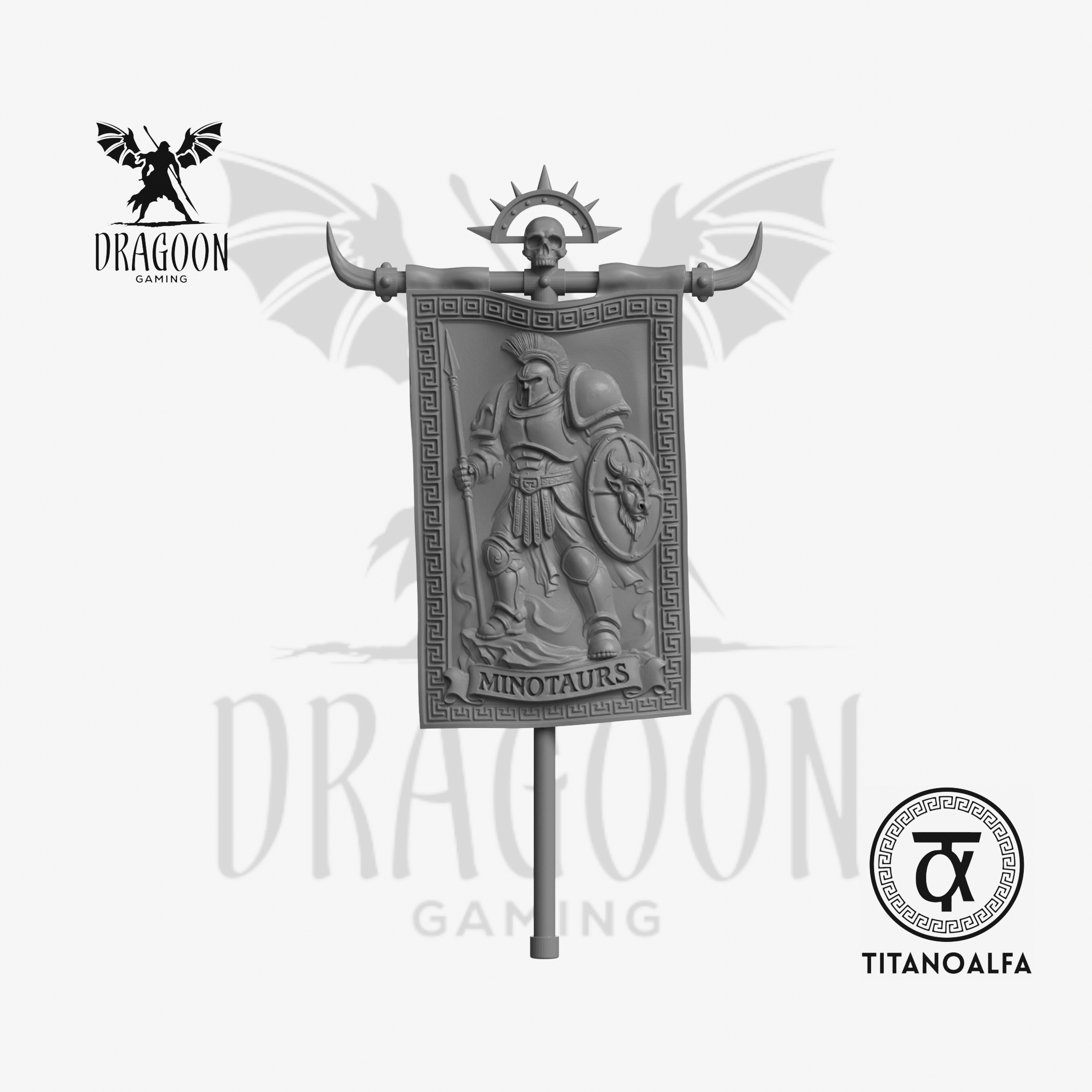 Dragoon Gaming Spartan Banner - 28mm Warhammer 40k Minotaurs Compatible Bit