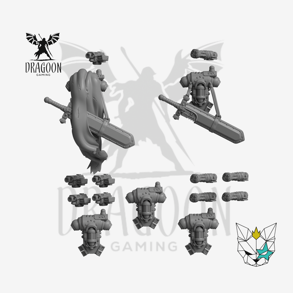 Dragoon Gaming Weapon Mounted Power Packs - 28mm Warhammer 40k ...