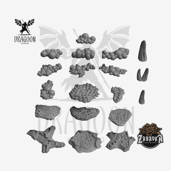 Dragoon Gaming Plague Basing Bits - Warhammer 40k / AoS Nurgle Theme