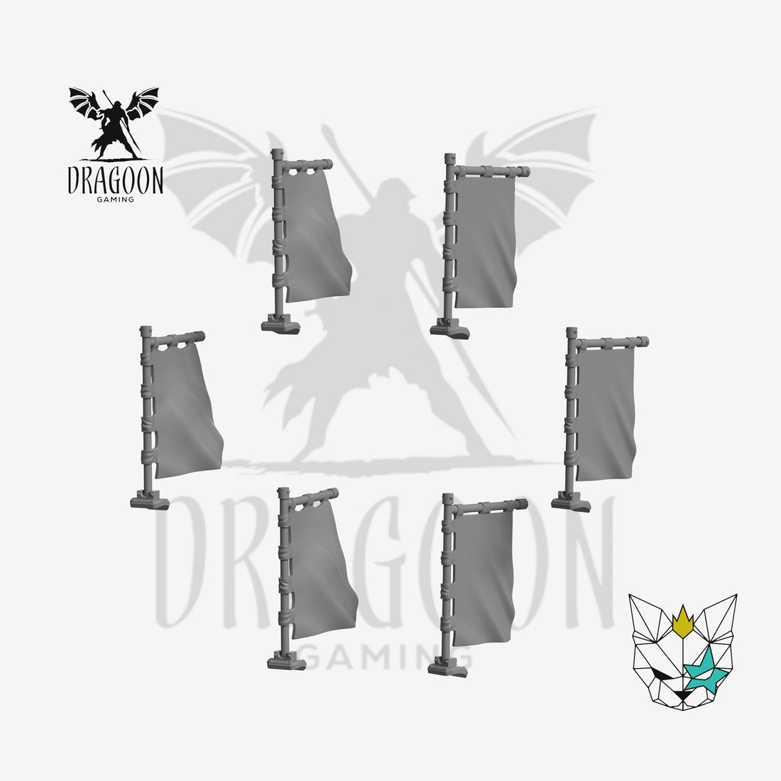 Dragoon Gaming Samurai Backpack Banners - 28mm Warhammer 40k White ...