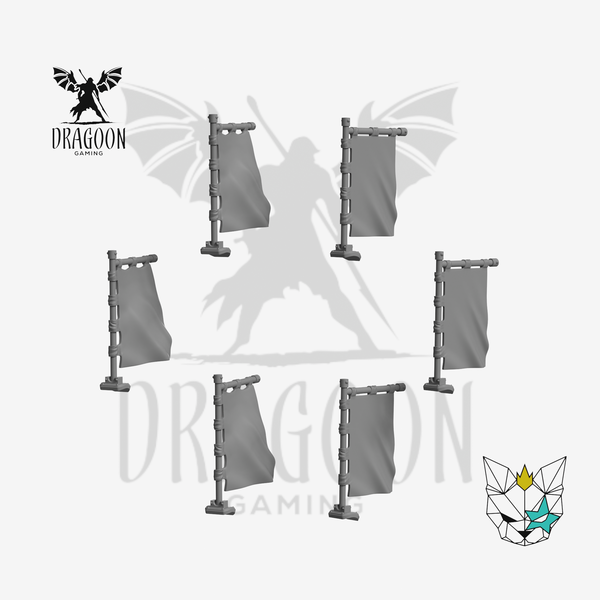 Dragoon Gaming Samurai Backpack Banners - 28mm Warhammer 40k White ...