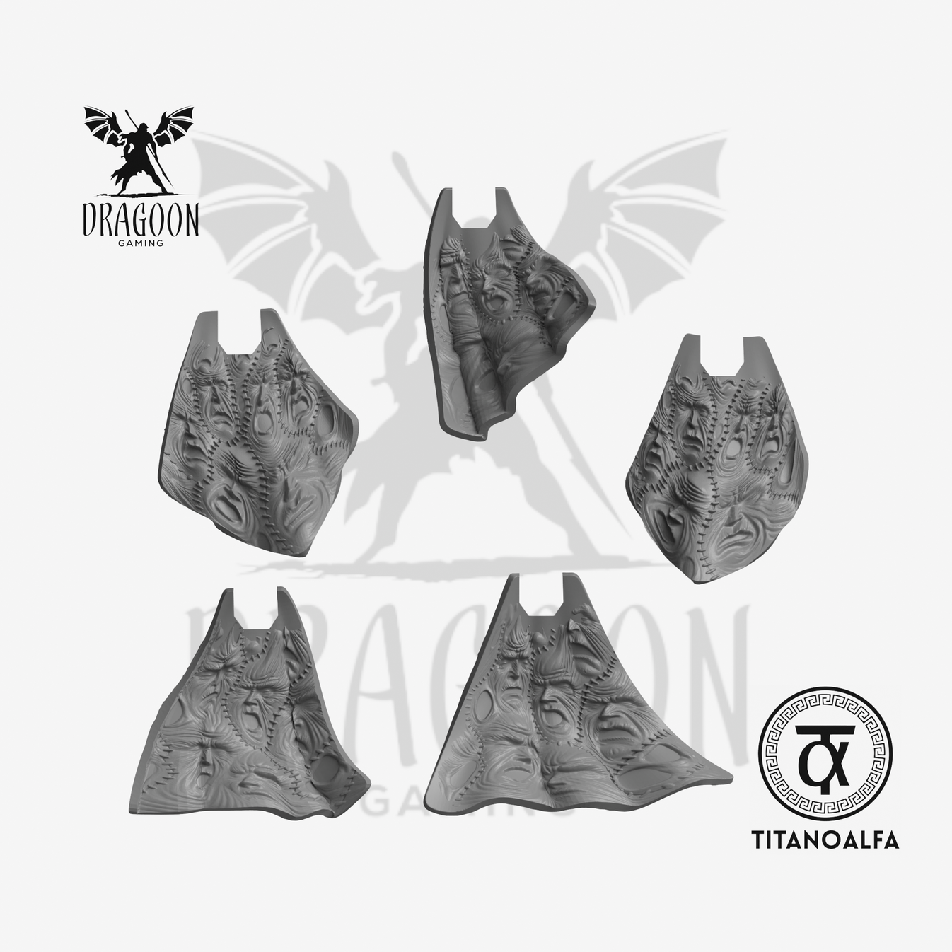 Dragoon Gaming Skin Cloaks - 28mm Warhammer 40k Night Lords Compatible Bits
