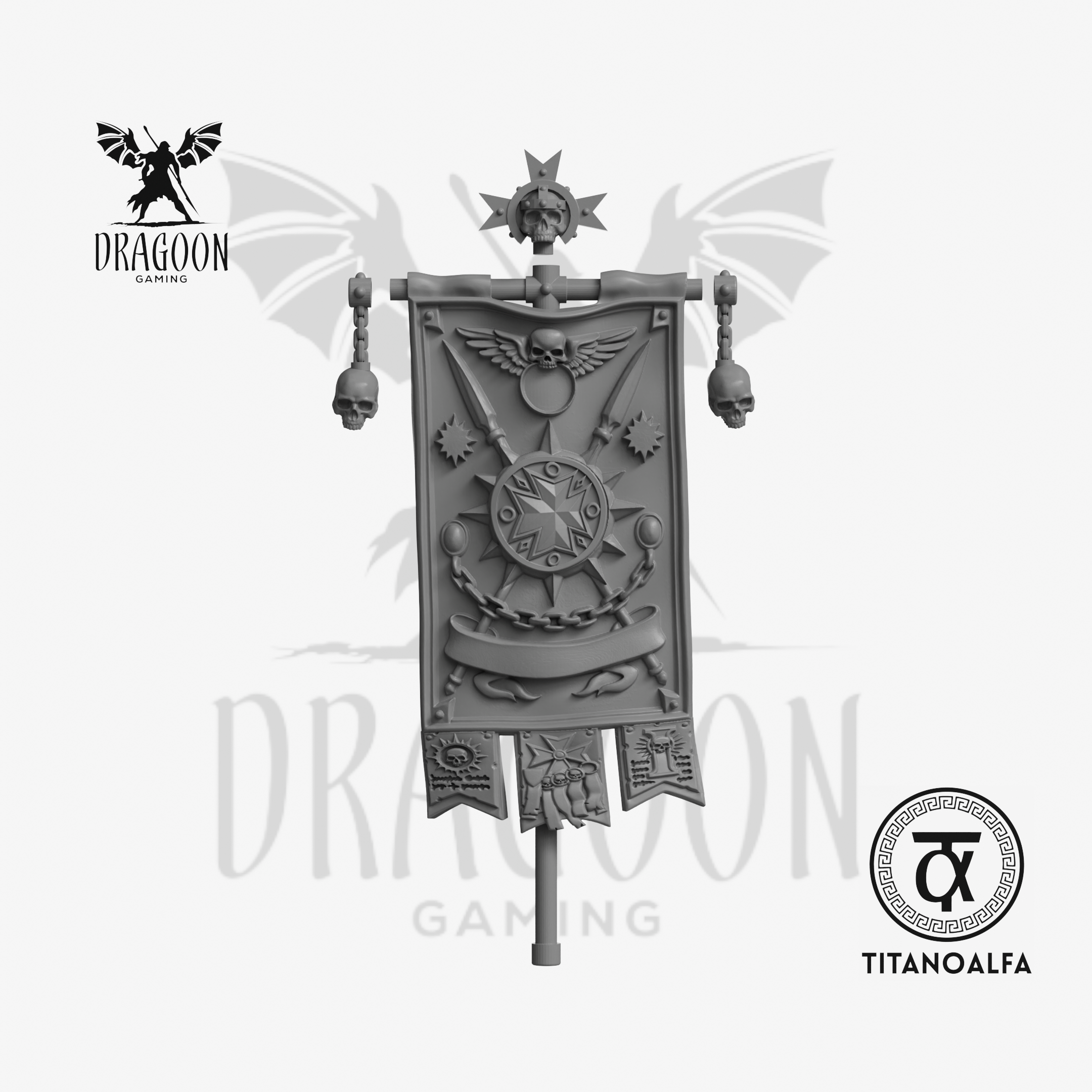Dragoon Gaming Templars Maltese Cross Banner (#2) - 28mm Warhammer 40k ...