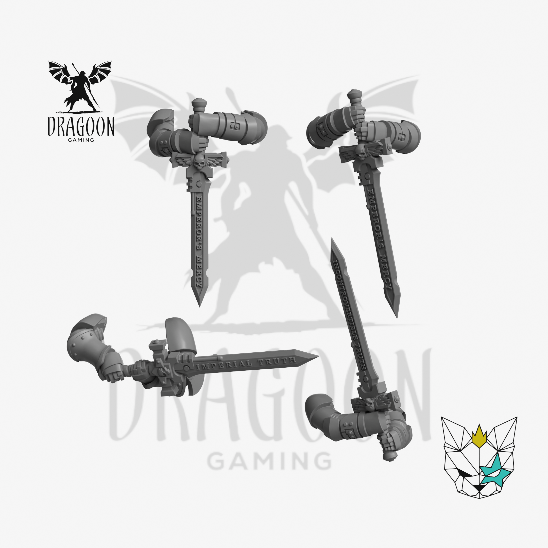 Dragoon Gaming Two Handed Power Swords - 28mm Warhammer 40k / AoS ...