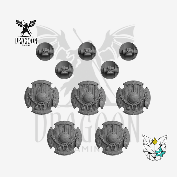 Dragoon Gaming Viking Wooden Shields - 28mm Warhammer 40k Space Wolves ...