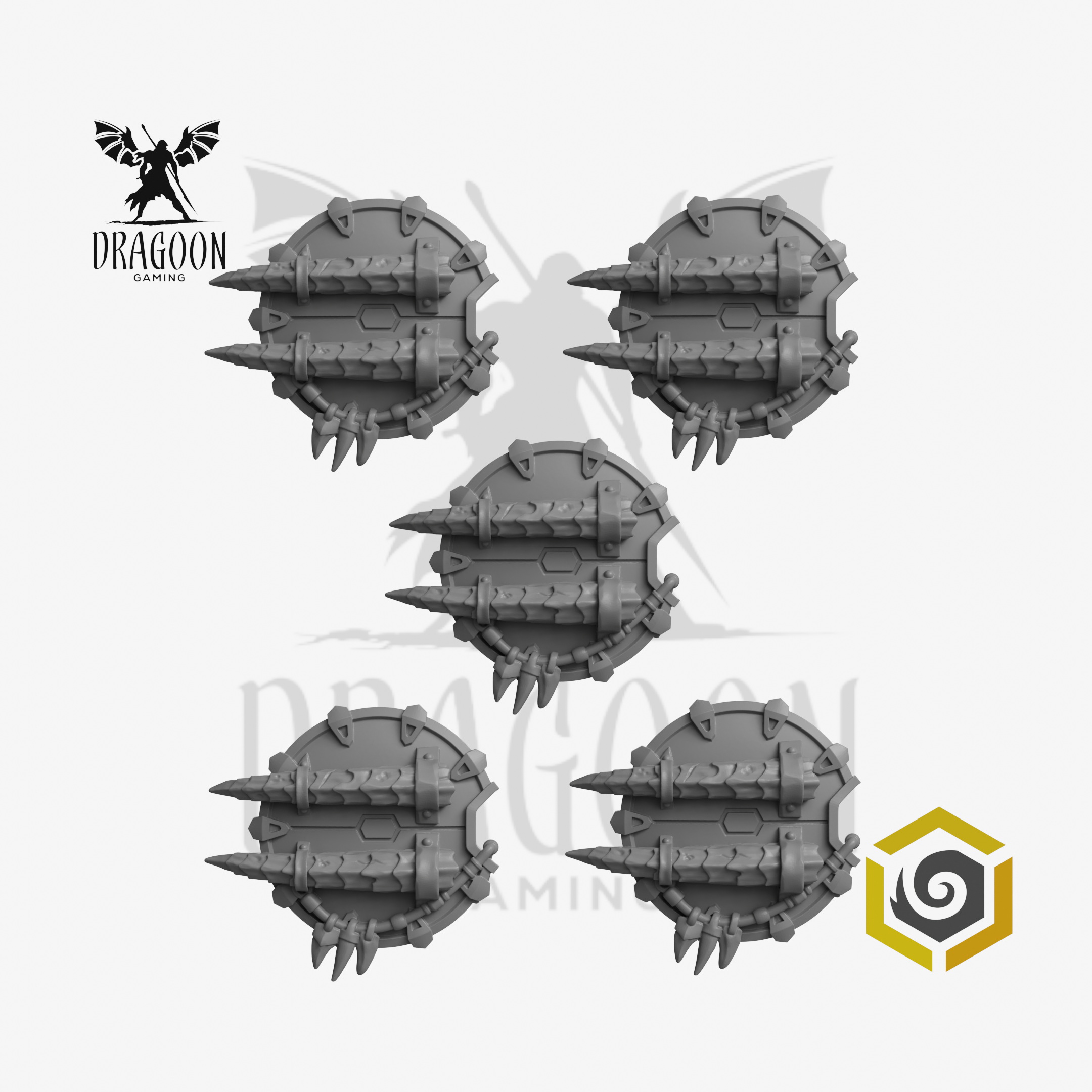 Dragoon Gaming Dragon Bone Shields - 28mm Warhammer 40k / AoS ...