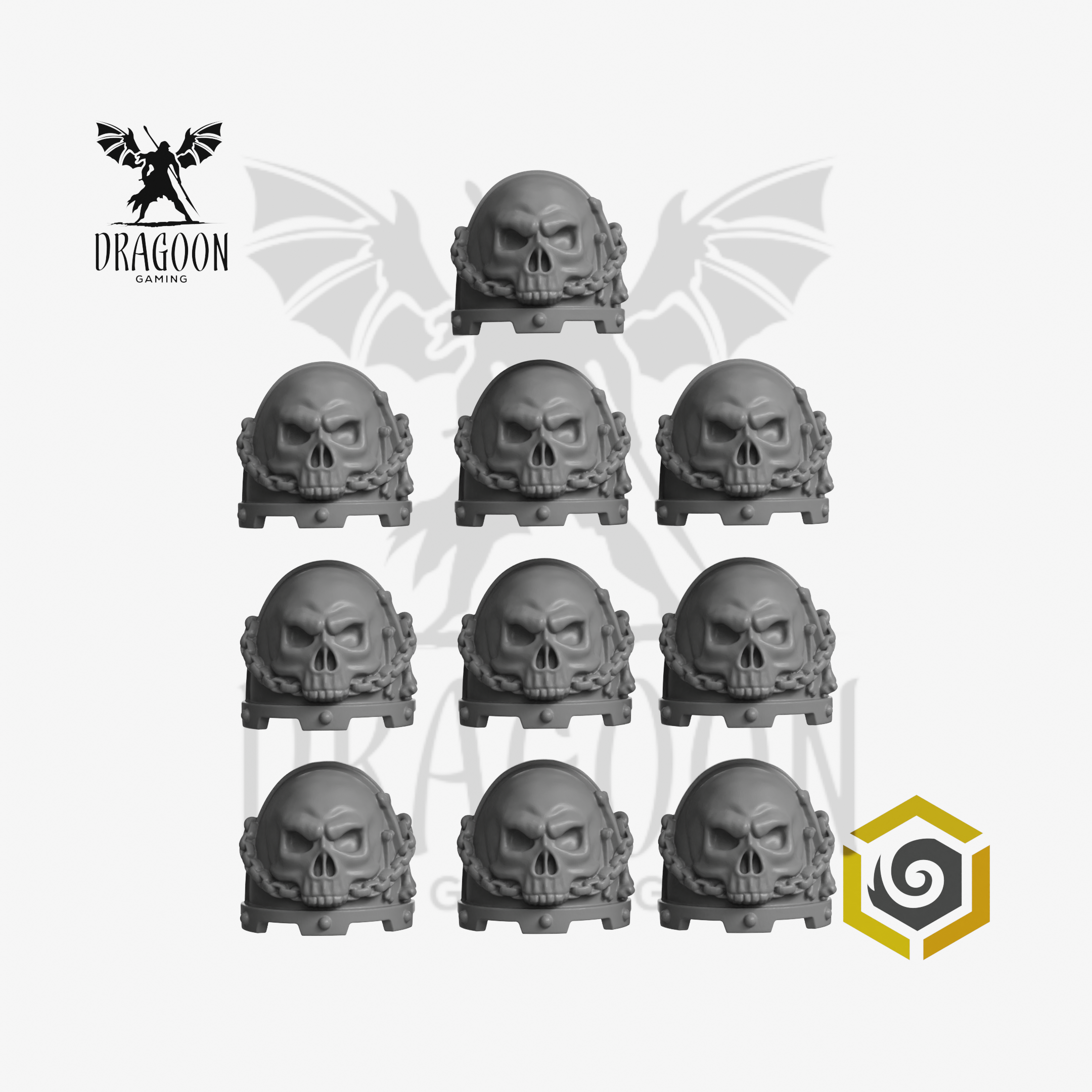 Skull Terminator/Gravis Pauldrons for 28mm Wargaming